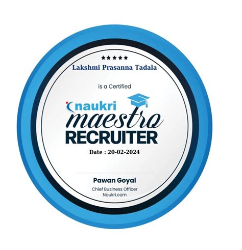 Lakshmi Prasanna Tadala On Linkedin Naukrimaestrorecruiter Recruitment Hrcommunity