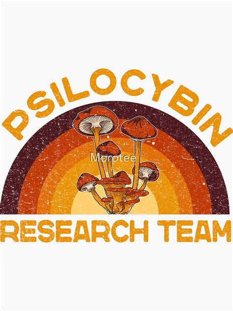 Pegatina «camisa Retro De Hongos Equipo De Investigación De Psilocibina Vintage De Morotee