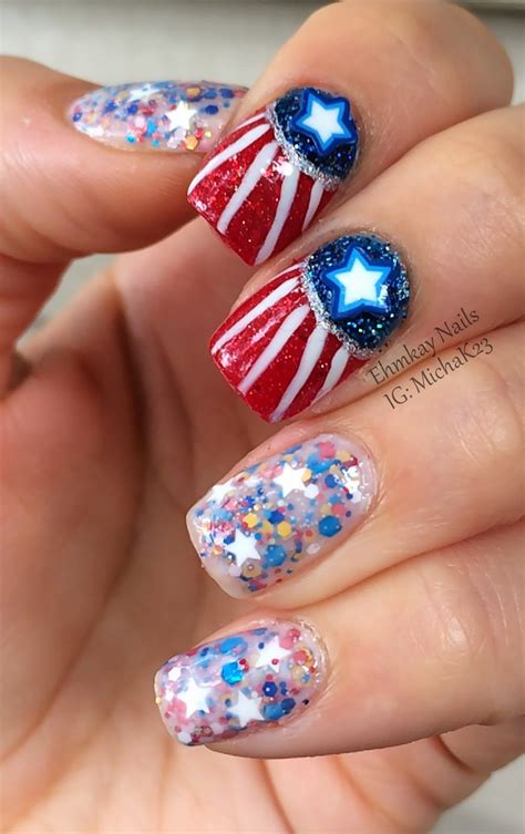 Ehmkay Nails Fourth Of July Nail Art