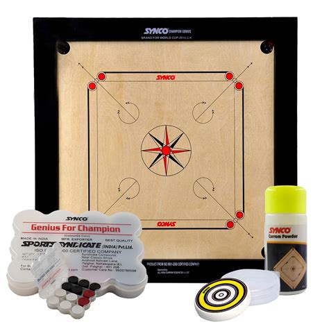 Buy Synco Carrom Board 36 Inch Full Size With Coins Striker And Powder