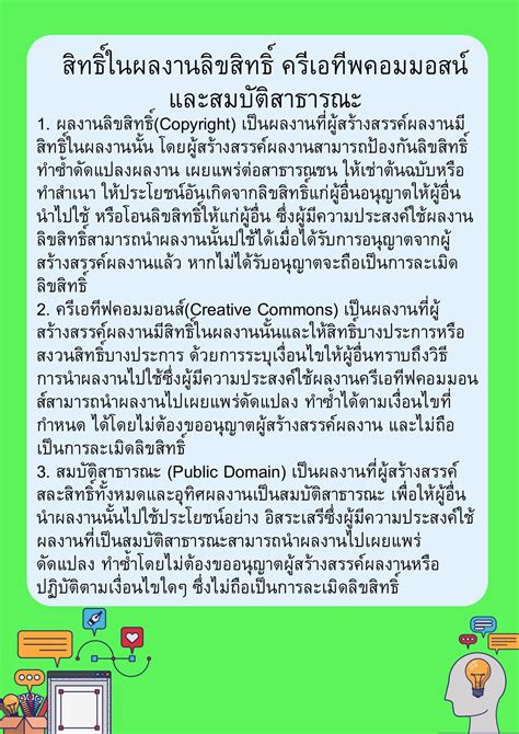 ลิขสิทธิ์และสัญลักษณ์ทางลิขสิทธิ์ Creative Commons พรทิพา ศรีจรัส