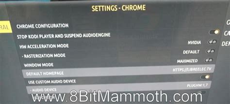 Libreelec Installation How To Guides No Audio In Chrome Solution 8bit Mammoth