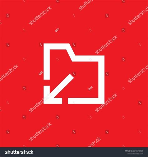 Specify Folder Line Icons Drawing Resource Stock Vector Royalty Free