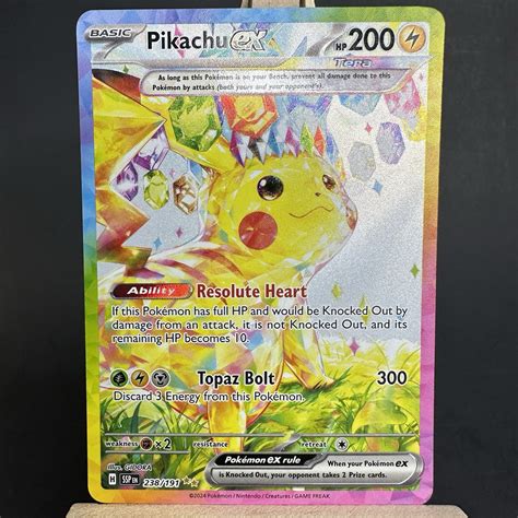 Pikachu Ex 2024 Scarlet And Violet Surging Sparks 238191 Special