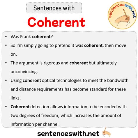 Sentences With Coherent Sentences About Coherent Sentenceswithnet