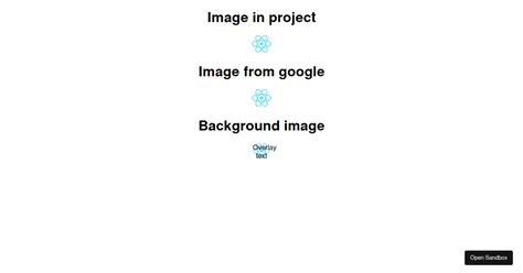 react how to add an image codesandbox