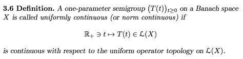 Functional Analysis Analytic Semigroups And Norm Continuous Semigroups Mathematics Stack