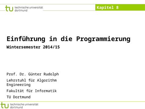 Ppt Einführung In Die Programmierung Wintersemester 201415 Prof Dr