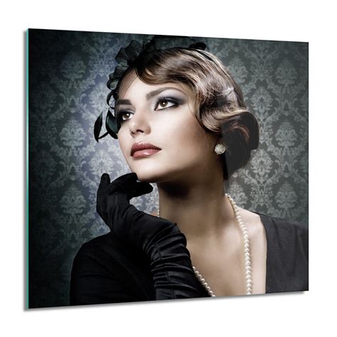 ArtprintCave Kobieta Styl Retro Nowoczesne Obraz Na Szkle 60x60 Cm