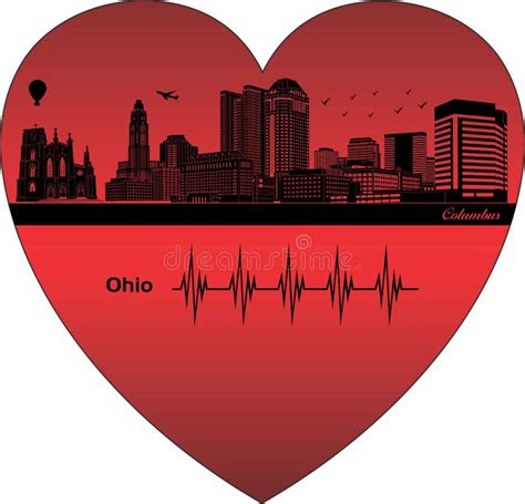 Columbus In The Heart Stock Vector Illustration Of Shape 237304271