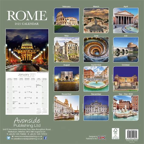 Rome Calendar, Travel Calendars | Pet Prints Inc