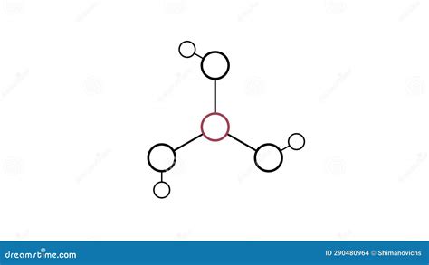 Boric Acid Molecule Structural Chemical Formula Ball And Stick Model Isolated Image