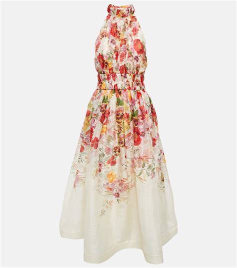 Zimmermann Wonderland Halterneck Midi Dress White Editorialist