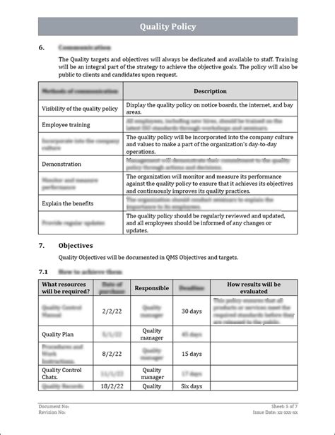 Iso 9001 Qms Quality Policy Template Iso Templates And Documents Download