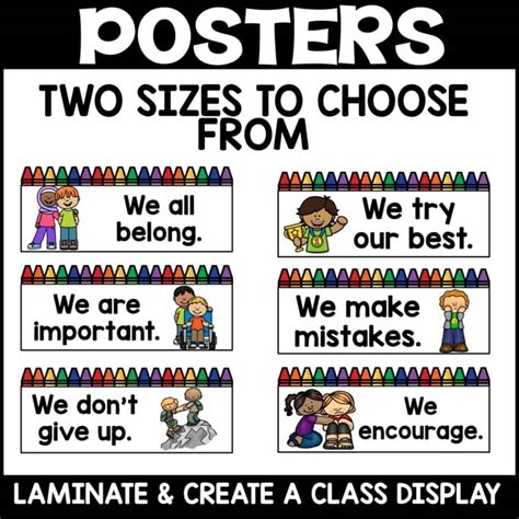 Crayon Themed Class Decor Positive Classroom Statements By Teaching