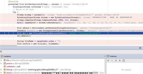 Android Saving Image Into Sd Card Through Asynctask Fails Stack