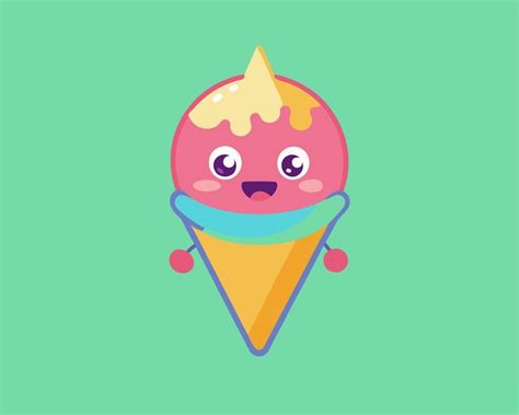 Un Cono De Helado De Dibujos Animados Con Una Cara Que Dice Quot Helado