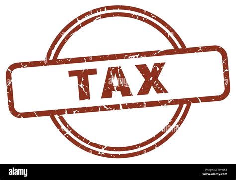 Tax Stamp Isolated On White Stock Vector Image And Art Alamy
