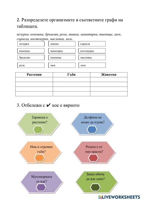 работен лист 1 Worksheet Live Worksheets