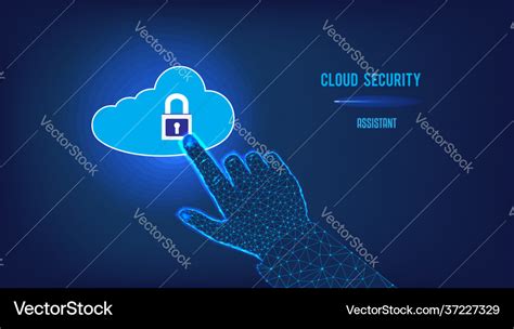 Cloud Computing Data Security Concept Clicking Vector Image