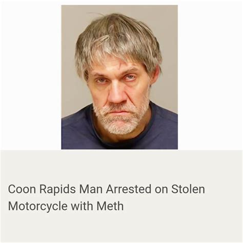 Anoka Coon Rapids Man Arrested On Stolen Motorcycle With Meth Anoka