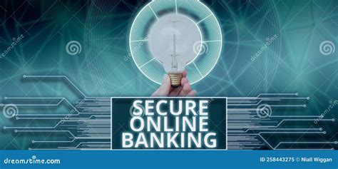 Text Sign Showing Secure Online Banking Business Idea Protect Digital Bank For Internet