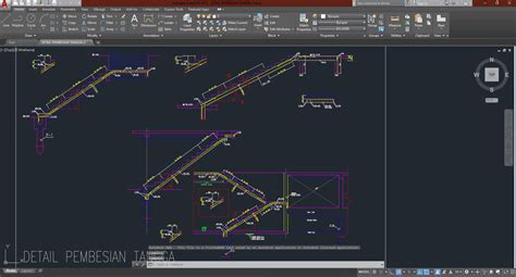 Denah Dan Gambar Cad Arsitek Detail Tangga Detail Pembesian Tangga 2