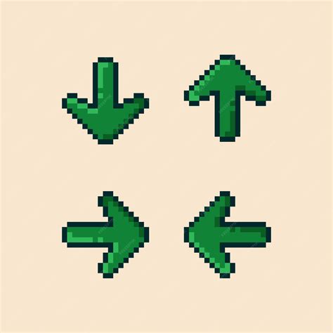 Icône De Réglage De Flèche Dans Le Style Pixel Art Vecteur Premium