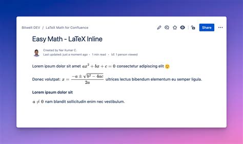 Latex Math For Confluence Math Formula And Equations Atlassian