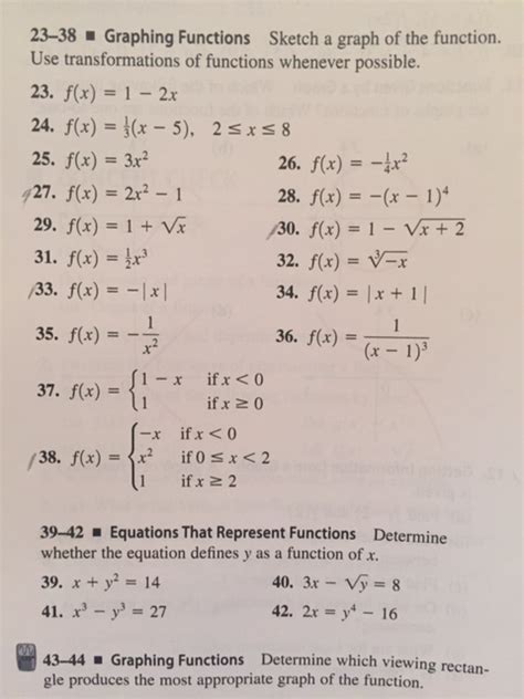 Solved Graphing Functions Sketch A Graph Of The Function