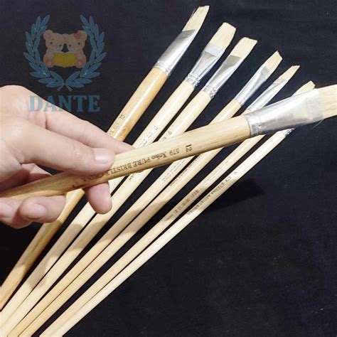 Jual Kuas Lukis Cat Acrylic Bulu Putih No Satuan Shopee Indonesia