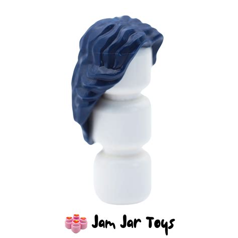 LEGO Dark Blue Mid Length Wavy Hair Parting FPH120