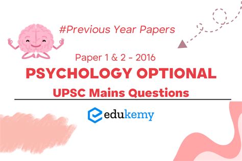 Upsc Mains 2016 Psychology Optional Previous Year Paper Blog