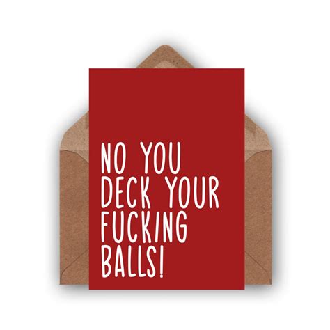 Funny Christmas Card Rude Christmas Card Humorous Xmas Card Offensive