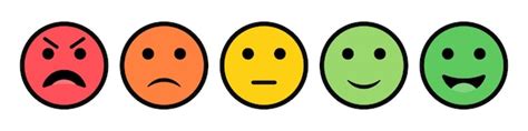 Premium Vector Rating Emoji Set For Customer Feedback Or Product Experience In Colorful Style