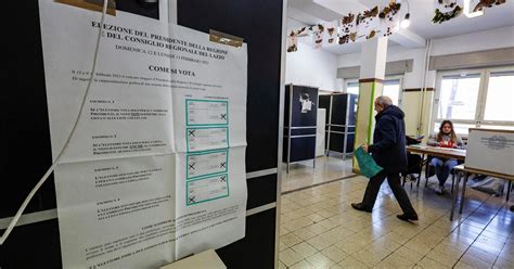 Elezioni regionali Si vota domenica fino alle e lunedì dalle alle