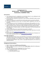 Assignment 3 Pdf Assignment 3 SYST10199 Web Programming Instructor