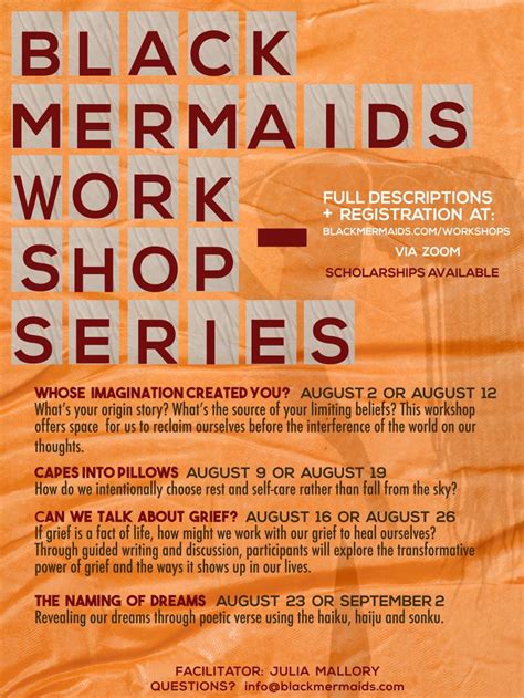 Julia Mallory On Linkedin Check Out The Black Mermaids Workshop Series Dct4w28