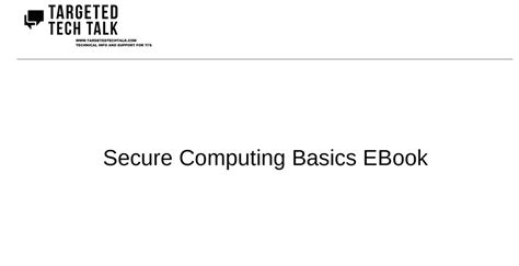 Secure Computing Basics Ebook And Video
