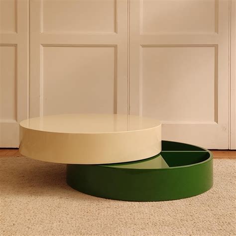 Lacquered Rotating Circular Table France 1970 318011