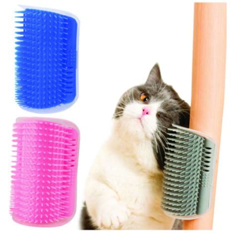 Escovadeira Escova Pet Tira Pelos Gato Catnip Parede Massagem Brinquedo