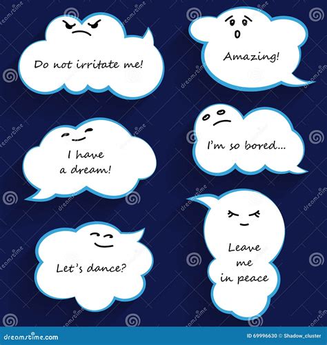 Cartoon Cloud Bubbles Stock Vector Illustration Of Icon 69996630