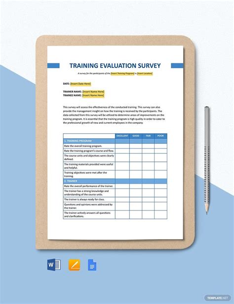 Training Effectiveness Evaluation Form