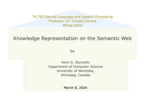 Ppt Knowledge Representation On The Semantic Web By Powerpoint