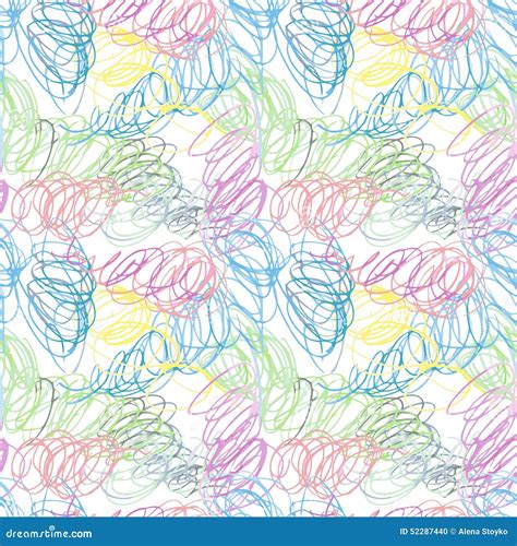 Doodle Seamless Pencil Scribble Pattern Stock Vector Illustration Of