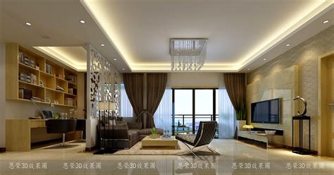 恩榮 3d透視圖~~專業繪製3d透視圖室內設計建築外觀 客廳表現~