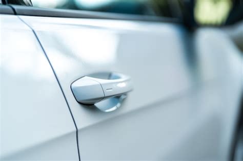 Free Photo | Closeup of a bright car door. concept for a modern car