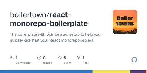 GitHub Boilertown React Monorepo Boilerplate The Boilerplate With