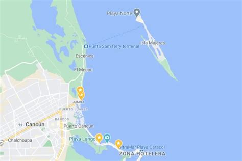 Isla Mujeres North Island Map Pin On Isla Mujeres
