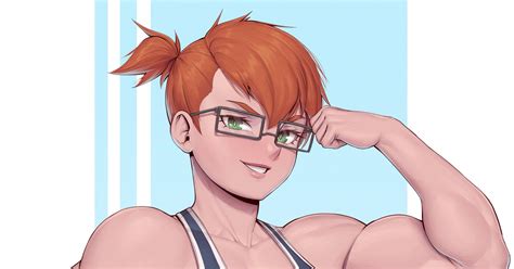 Musclegirl Muscular Girl With Glasses Speedl00verのイラスト Pixiv